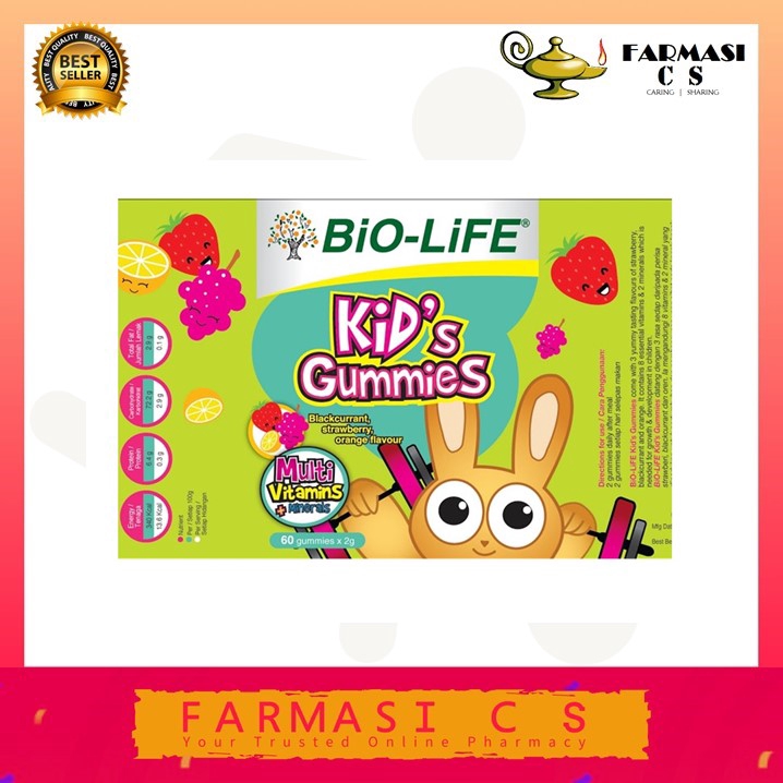 Bio-Life Kid's Gummies Multivitamins + Minerals (Vitamin For Kids) 60 ...
