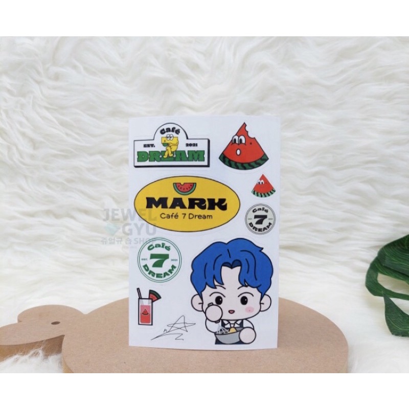 Nct DREAM TRANSPARENT STICKER KISS CUT 7 DREAM CAFE STICKERS (MARK/JENO ...