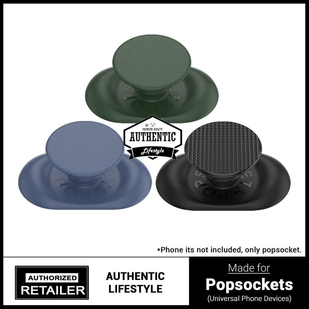 PopSockets Pocketable ( Moss Green / Feeling Blue / Knurled Black ) | Shopee Malaysia