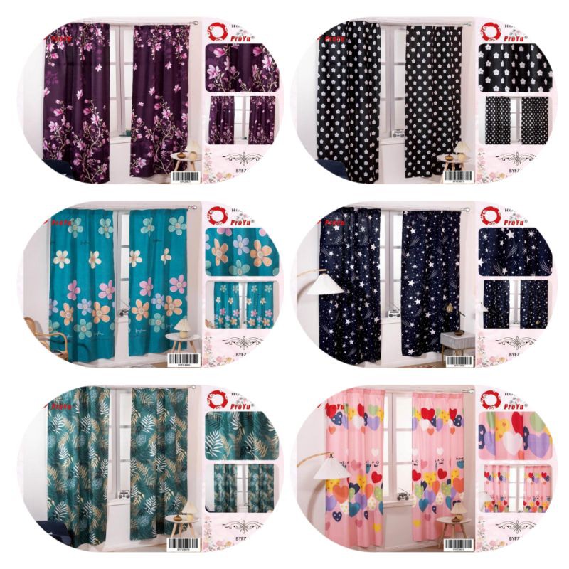 🔥READY STOCK🔥 LANGSIR RAYA BUDGET CURTAIN 2PCS PER SET MURAH | Shopee ...