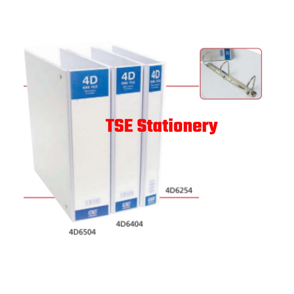 CBE PVC 4D Ring File 4D6254 (25mm), 4D6404 (40mm), 4D6504 (50mm ...