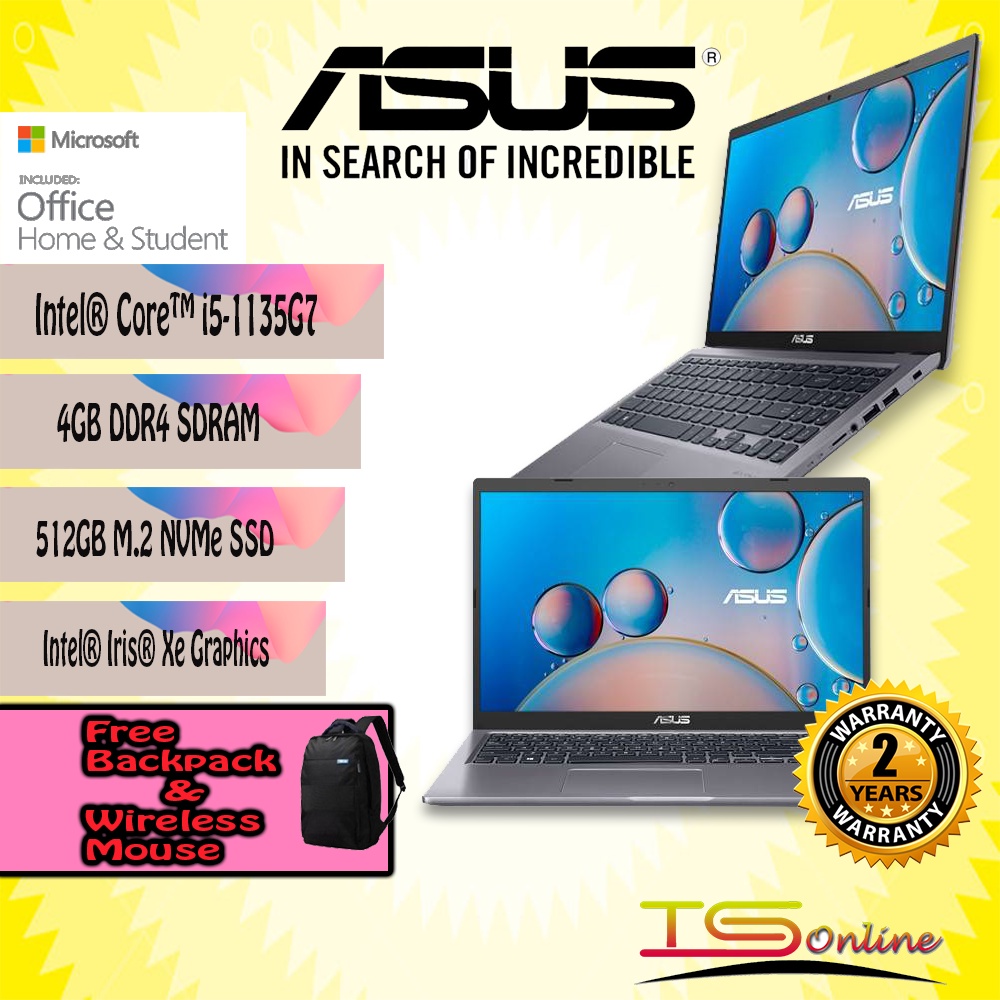 ASUS A516E-AEJ123TS / A516E-ABQ806TS LAPTOP (I5-1135G7/4GB/512GB SSD/15 ...