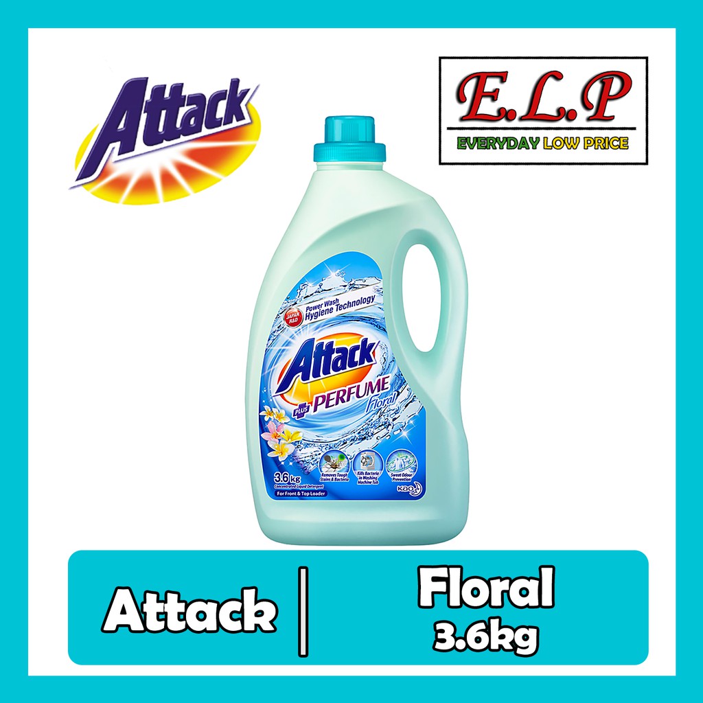 Attack Liquid Detergent 3.6kg (LIMITED 2 BOTTLES IN 1 ORDER) | Shopee ...
