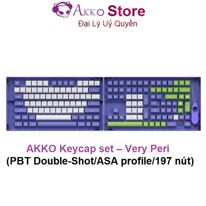 Akko Keycap set Mechanical Keyboard Button set - Very Peri (PBT Double ...