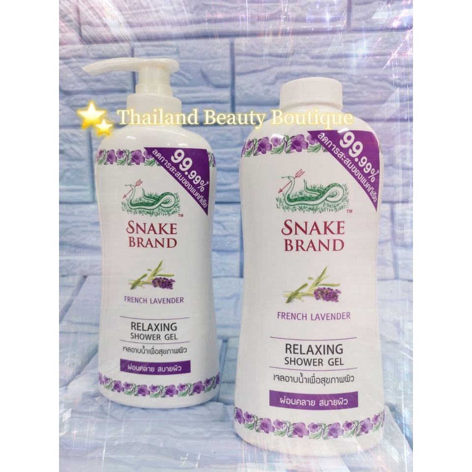 Snake Brand Relaxing Shower Gel French Lavender 450ml + Refill 450ml #New Arrival #Ready Stock ...