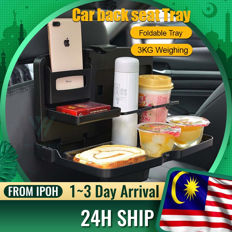 Foldable Car Food Tray with Bottle & Cup Holder Steering Wheel Table ...