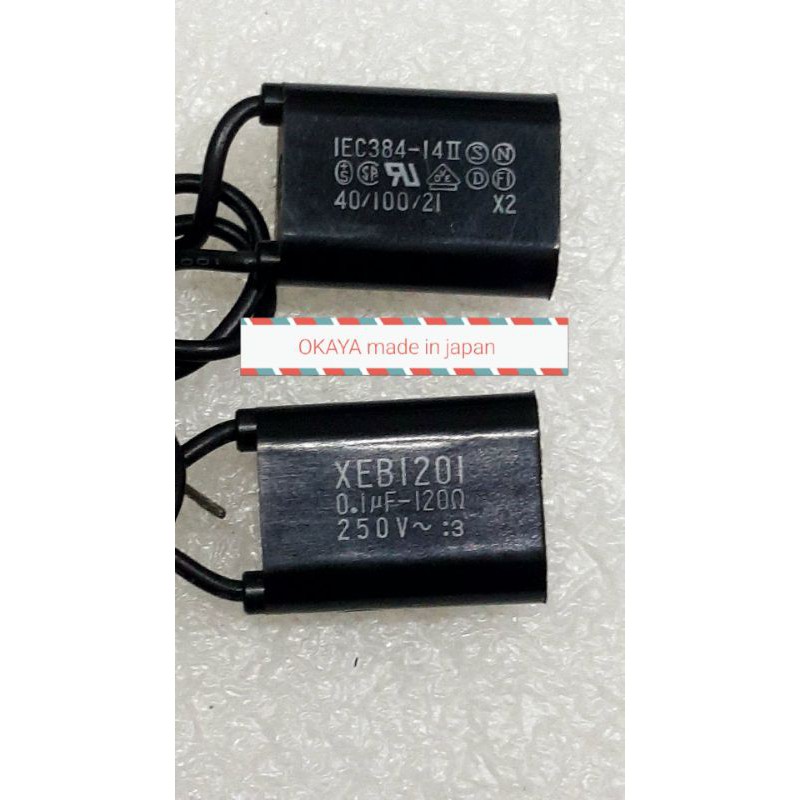 104 250vac 0.1uf 250vac 120omh 100n 250vac SPARK KILLER CAPACITOR OKAYA ...