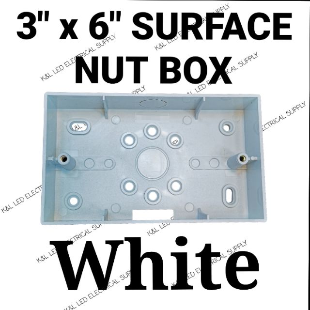 3" x 6" PVC SURFACE NUT BOX / BASE BOX | Shopee Malaysia