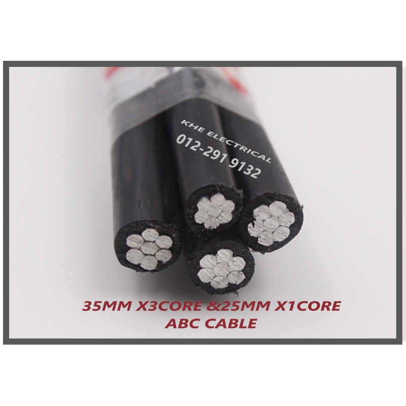 ABC CABLE 35MM X3CORE & 25MM X 1CORE ABC CABLE (SELL BY METER) | Shopee ...