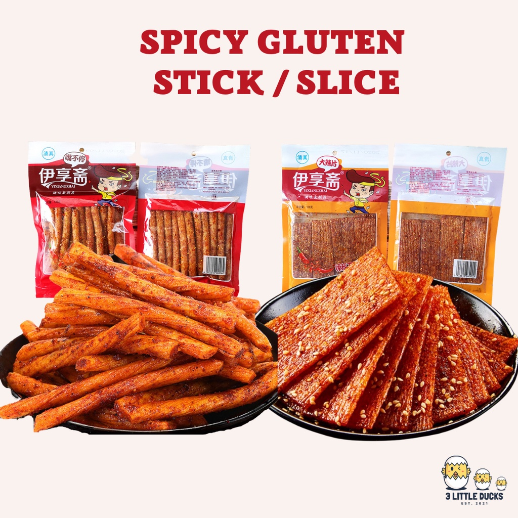 Spicy Gluten Stick/Gluten Slice 100g - Latiao Lapian 【Snek Gluten Pedas ...