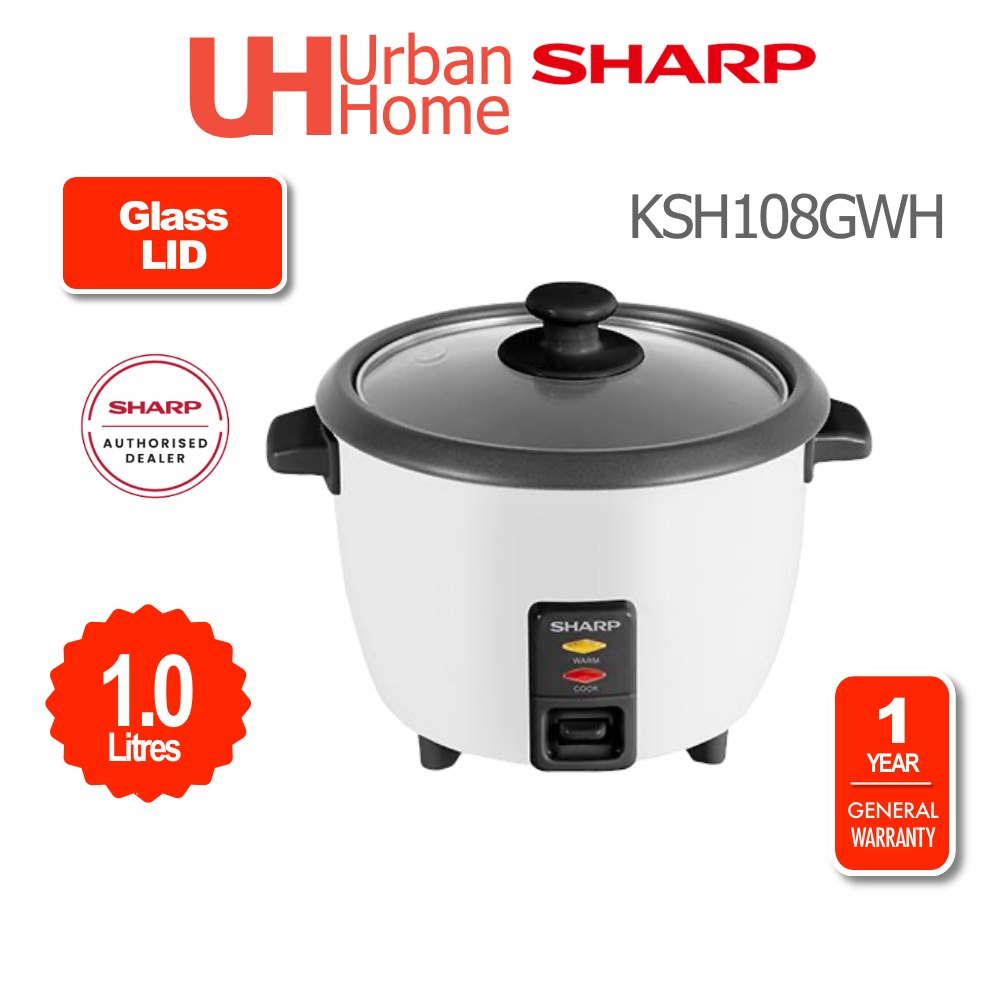 Sharp Conventional Rice Cooker Non Stick Pot (1L) KSH108GWH/KSH108SPK ...