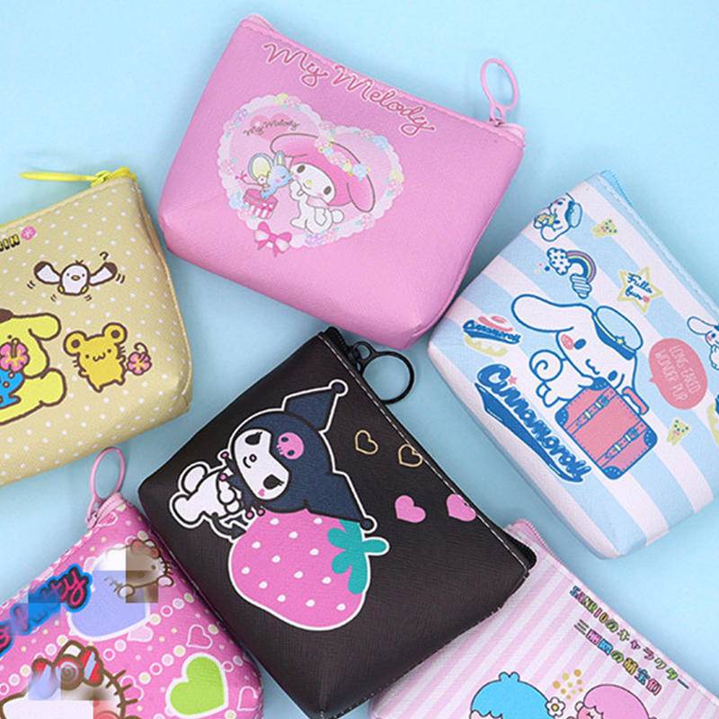 Sanrio Coin Purse Children Plush Coin Purse Creative Keychain Coin ...