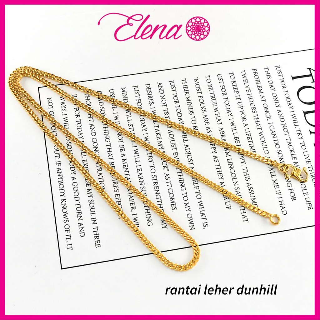 Elena Emas Korea Necklace - Rantai Leher Design Dunhill (EN00) | Shopee Malaysia