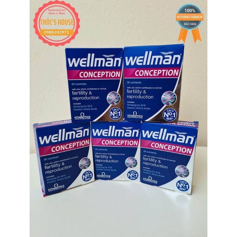 Wellman Conception supports male fertility, box of 30 tablets | Shopee ...