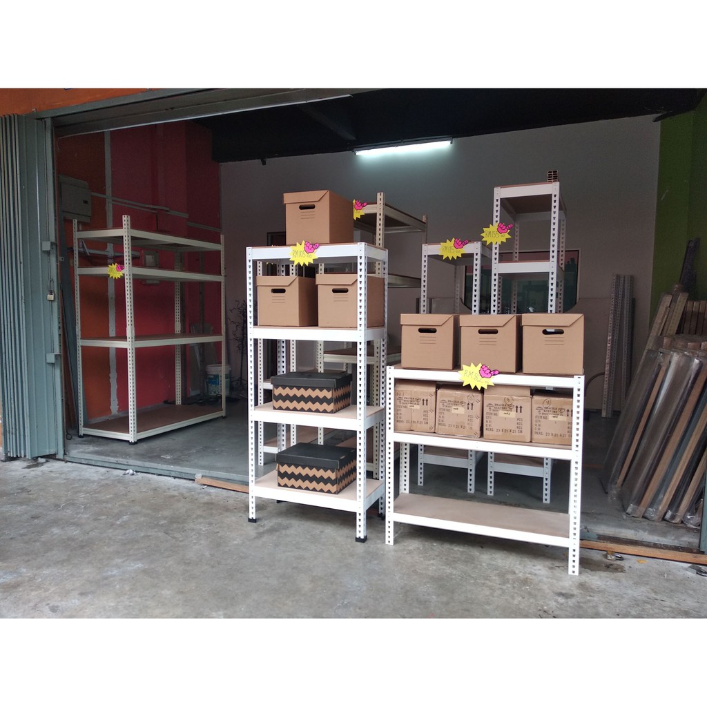 PLANKO Boltless Racking Rak Besi Berat Besar Rumah Stor 350mm x 650mm 2 ...