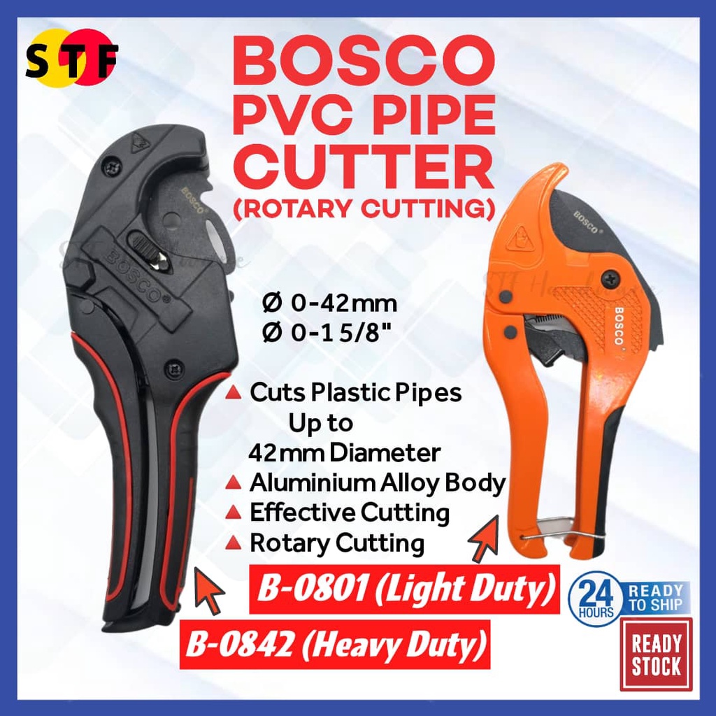 Bosco Pipe Cutter B0801 [Light Duty] / B0842 [Heavy Duty] Pemotong paip ...