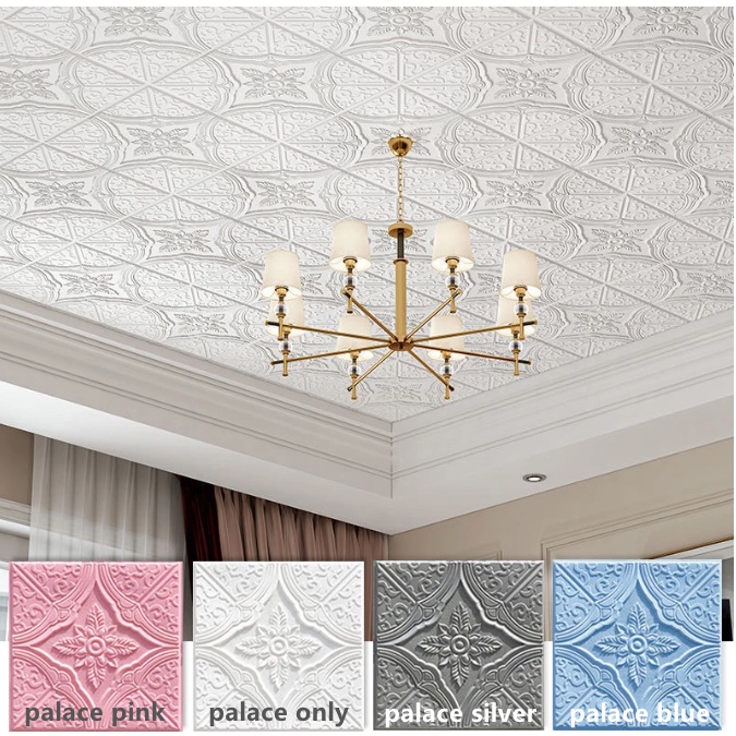 35*35cm Roof decoration wallpaper 3d stereo wall sticker ceiling living ...