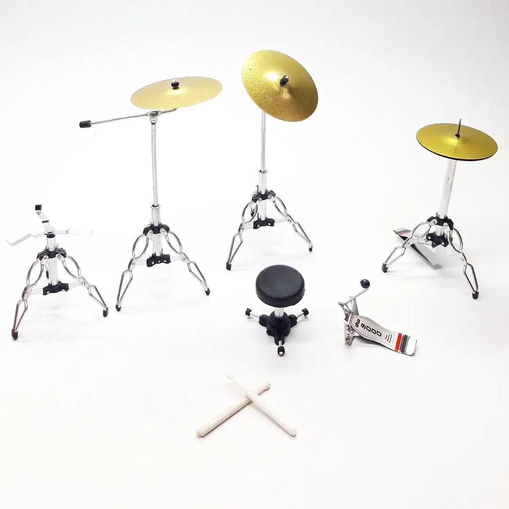 Miniature Cymbals, Hi-hats, Cymbals, drum sticks, seats, bass pedals ...