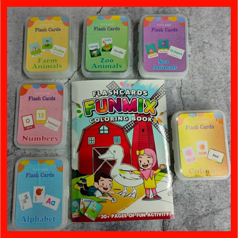 Mix Flashcard Alphabet Flashcard Number Flashcard For Kids Kad Imbas ...