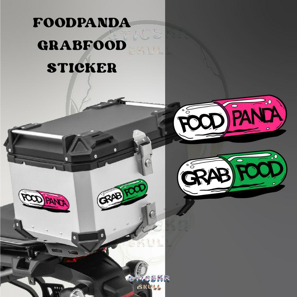Sticker Rider Motor Reflective Rider Food Panda Grab Food Delivery ...