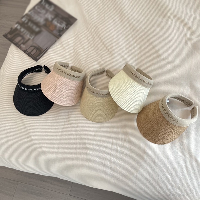 Kids Sun Hats Empty Top Straw Visor Hat UV Protection Caps for Boys ...