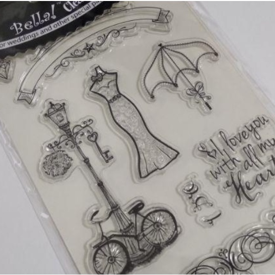 CLEAR STAMP Bella Wedding Theme Stamp COP KERTAS Silicone Paper Stamper ...