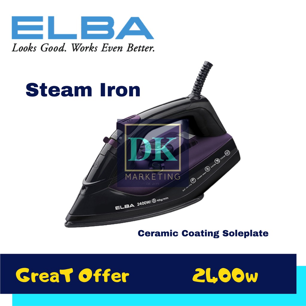 *OFFER* ELBA STEAM IRON ESI-H2223(VL) | Shopee Malaysia