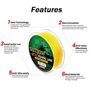 KFT Proberos Braided Fishing Line PE 100M x4 Tali Pancing Benang ...