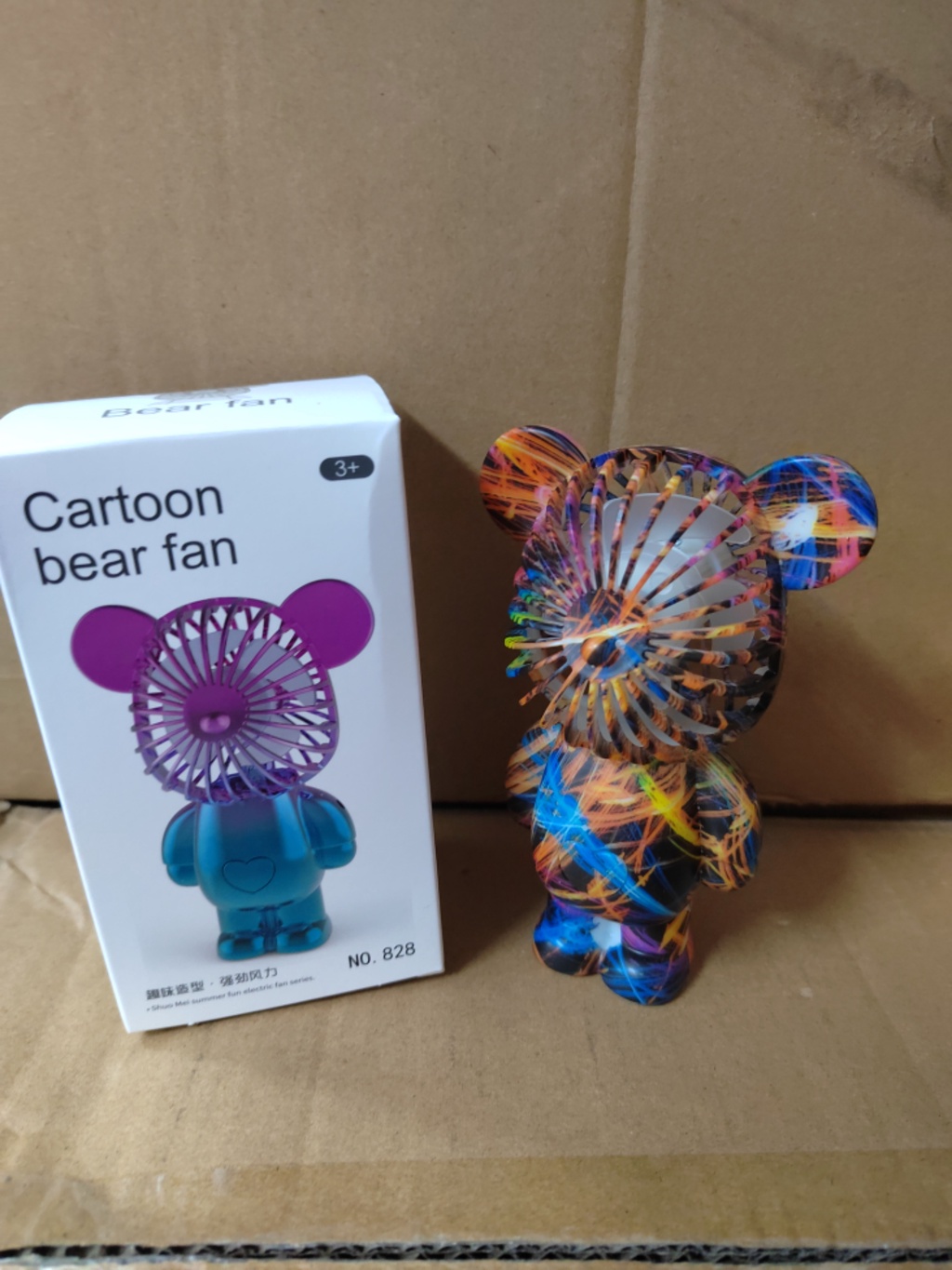 Rechargeable Battery Hand Fan Bear Brick Merchandise Bearbrick Fan 2022 ...