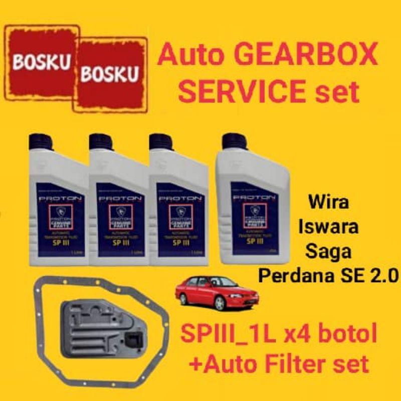 Proton Wira Iswara SPlll_1L(MS991159)x 4botol +Auto filter set ...
