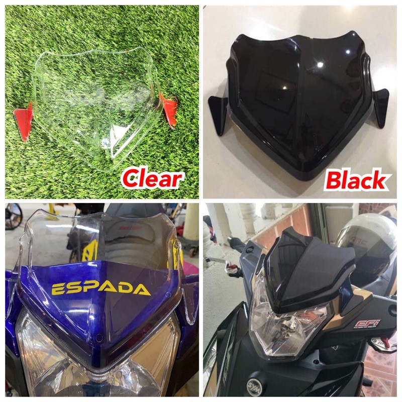 SYM VF3I BLACK SYM VF3I 185 COWLING VISOR SONGKOK VF3I WINDSHIELD ...
