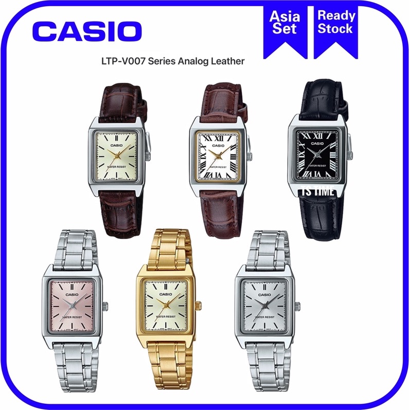 CASIO Leather Ladies Watch LTP-V007L-9E LTP-V007L-7B2 LTP-V007-1B LTP ...