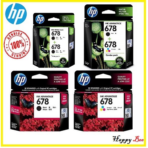 HP 678 Black / Tri-Color/TwinPack/Combo Pack Original Ink Cartridge ...