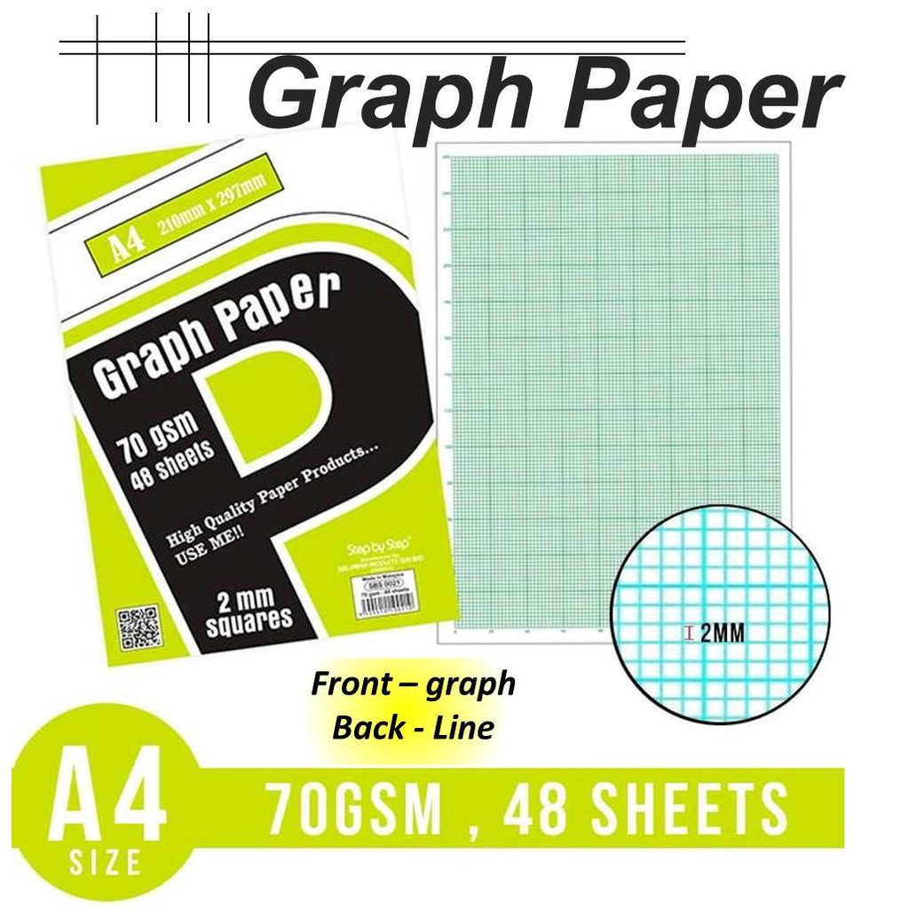 SBS A4 Graph Paper 2mm / Kertas Graf (70g 48's) | Shopee Malaysia