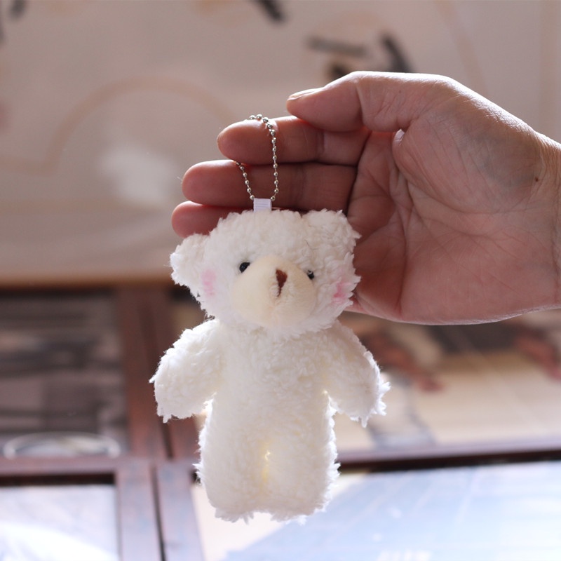 fluffy Cute teddy bear doll keychain teddy bear besar murah pendant ...