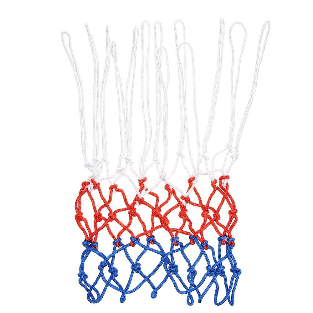 2PCS Basketball Net 12-Loop Goal Mesh Net with Reinforced Netting (blue ...