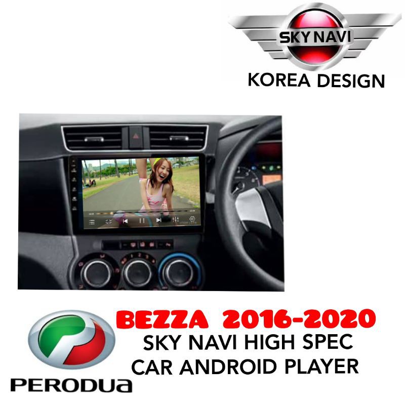 (JENAMA KOREA FM CLEAR) PERODUA BEZZA SKY NAVI CAR ANDROID PLAYER ...