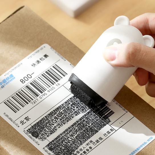 Information Eraser BEAR MOTIF STAMP/Personal Address DATA Eraser STAMP ...