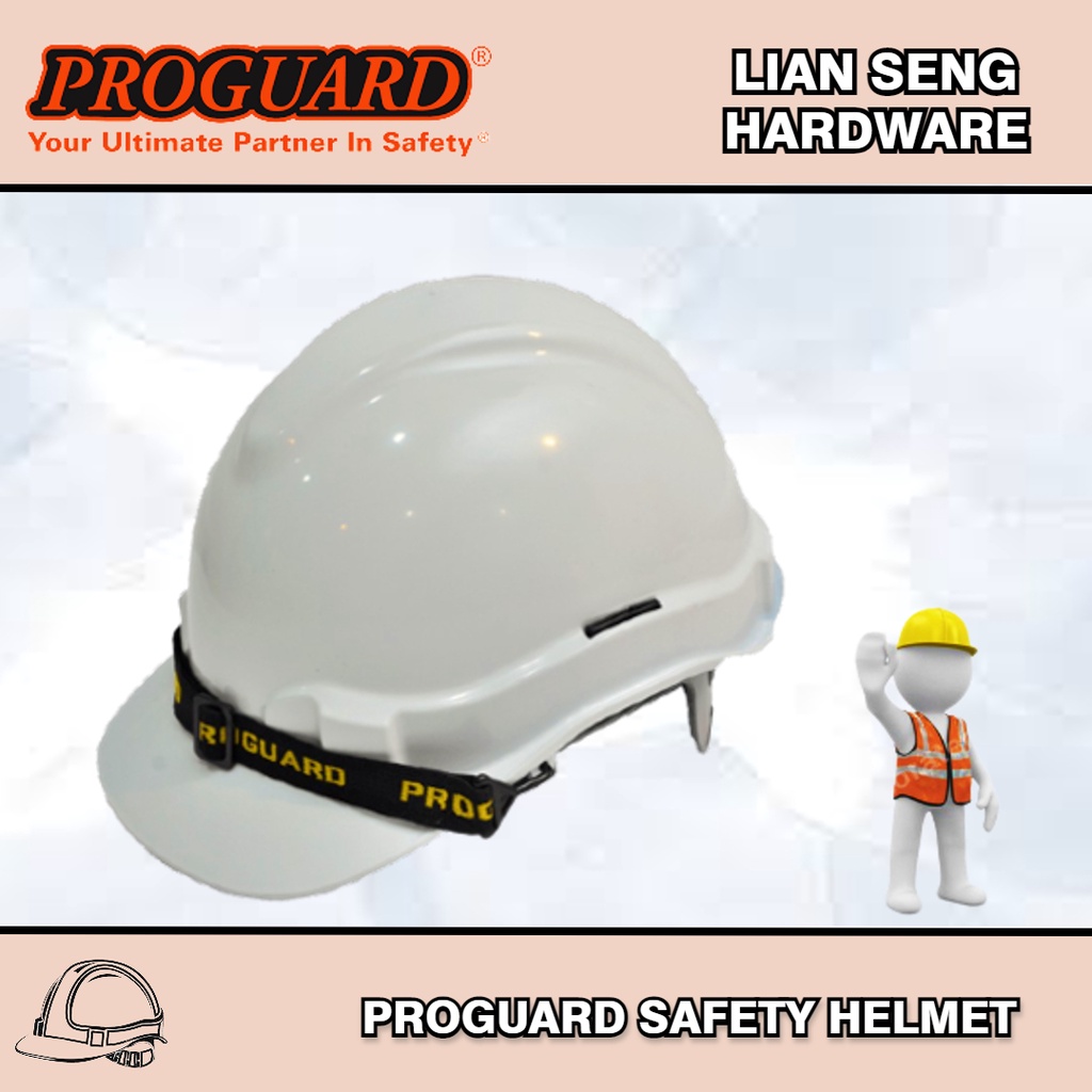 PROGUARD SAFETY HELMET ( Yellow / White / Blue ) | Shopee Malaysia