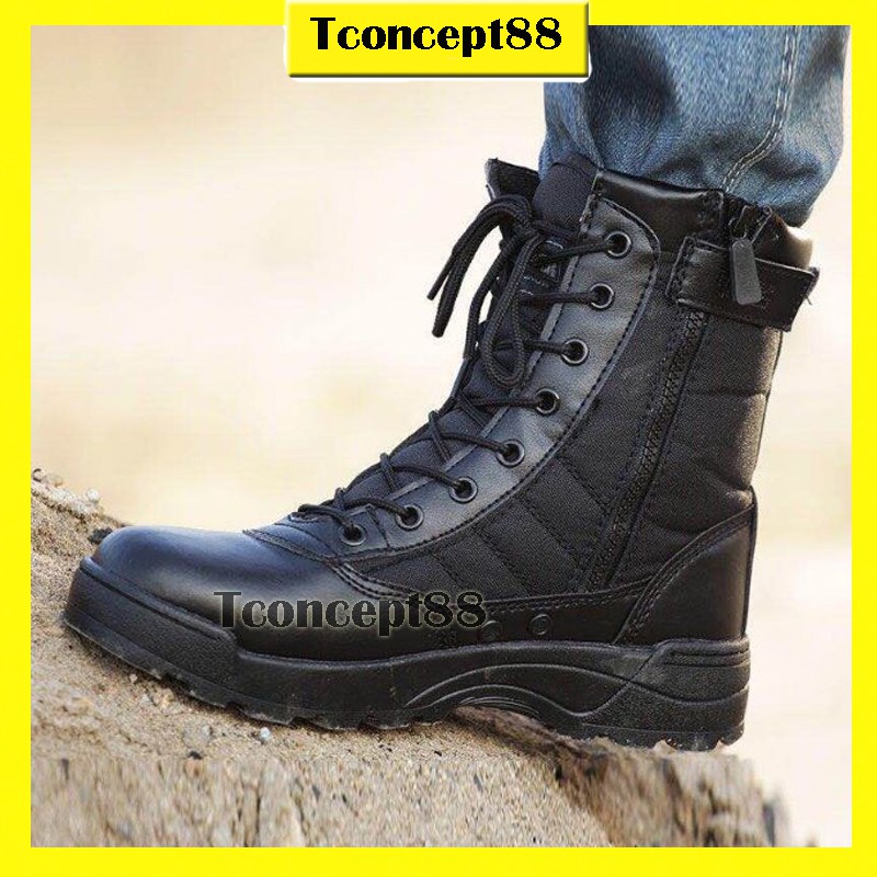 Kasut Combat Swat Tactical PDRM/Army/Security/Rela | Shopee Malaysia