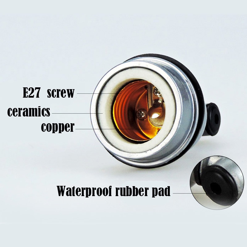 Ceramic E27 Lamp Bases High Temperature Resistant Ceramic Lamp Holder ...