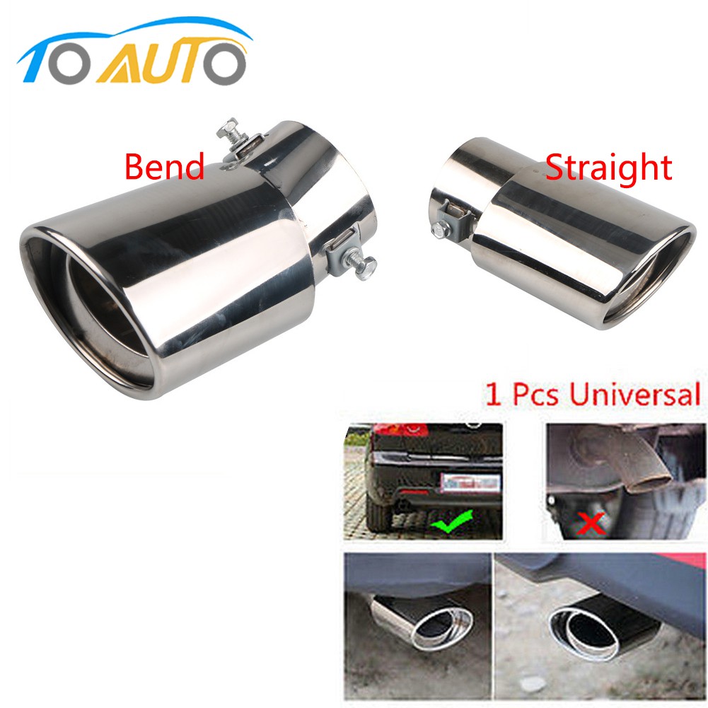[Ready Stock] Universal Stainless Steel Car Exhaust Pipe Car Rear Tail ...