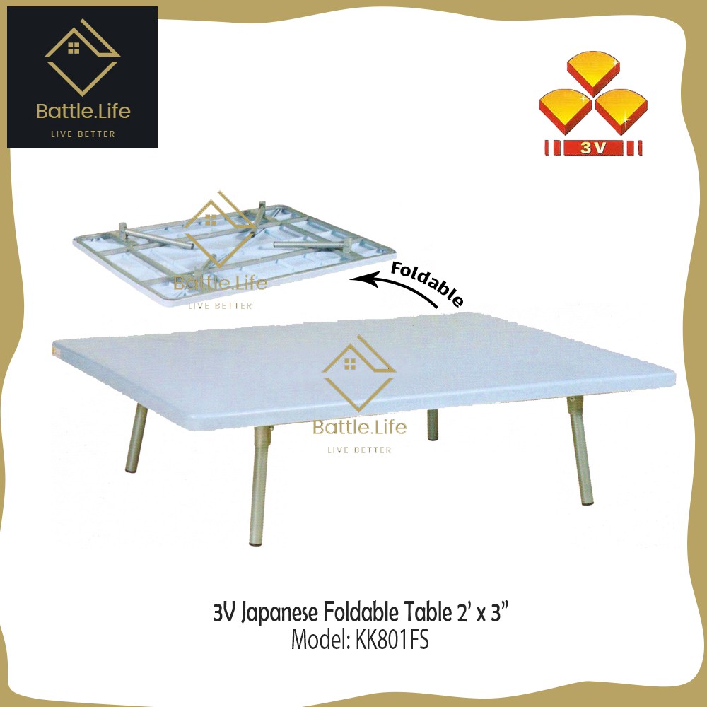 Battle.Life 3V Meja Jepun Plastik/ Meja Jepun/ Meja Makan Rendah/ Meja ...