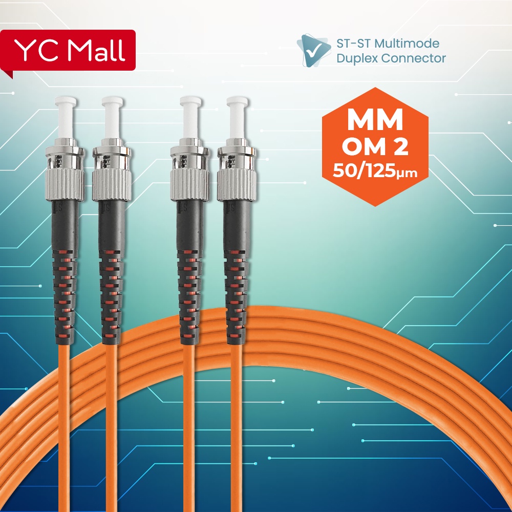 ST-ST 50/125 OM2 Multimode Duplex Fiber Optic Patch Cord 3M 5M 10M 20M ...