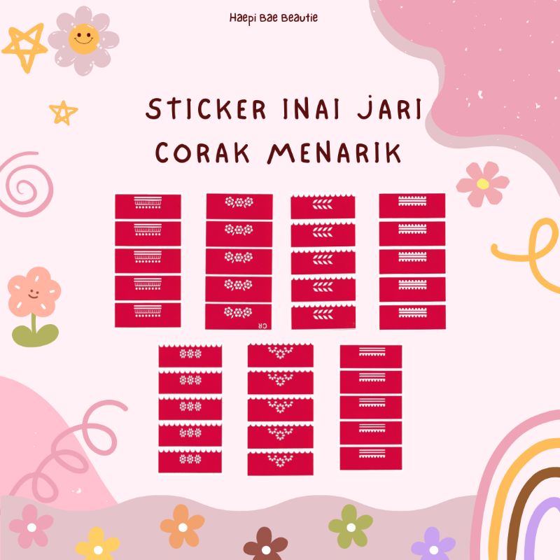 STICKER INAI VIRAL STIKER INAI JARI STICKER CORAK JARI INAI ASLI INAI ...