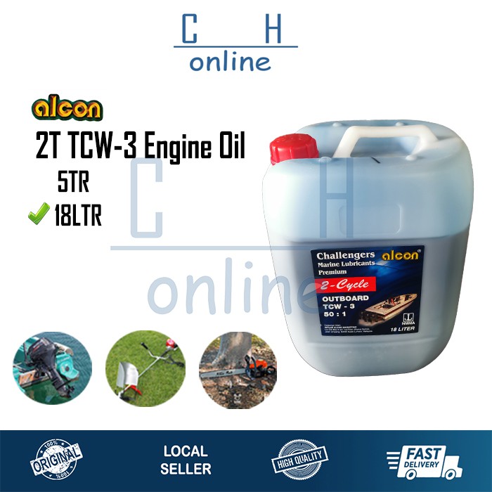 Alcon TCW3 Engine Oil 18ltr Outboard Marine Lubricants 2-Stroke ...