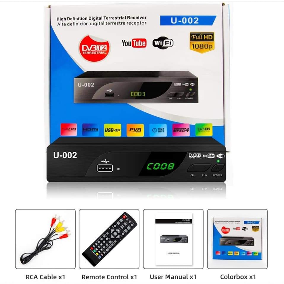 MYTV Decoder U-002 TV Box DV3-T2 TV Tuner Terrestrial Receiver Digital ...