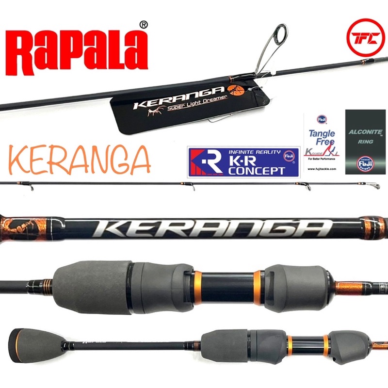 RAPALA Keranga KRS662SUL Super Light Dreamer Ultralight Spinning Rod UL ...