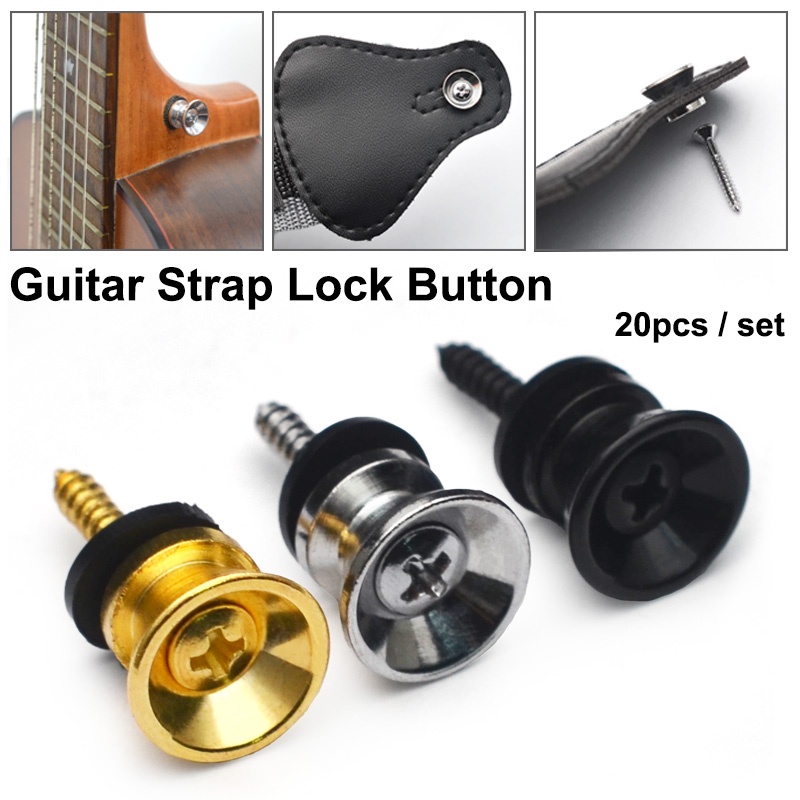 20Pcs Ukulele Acoustic Classical Electric Bass Guitar Strap Lock ...