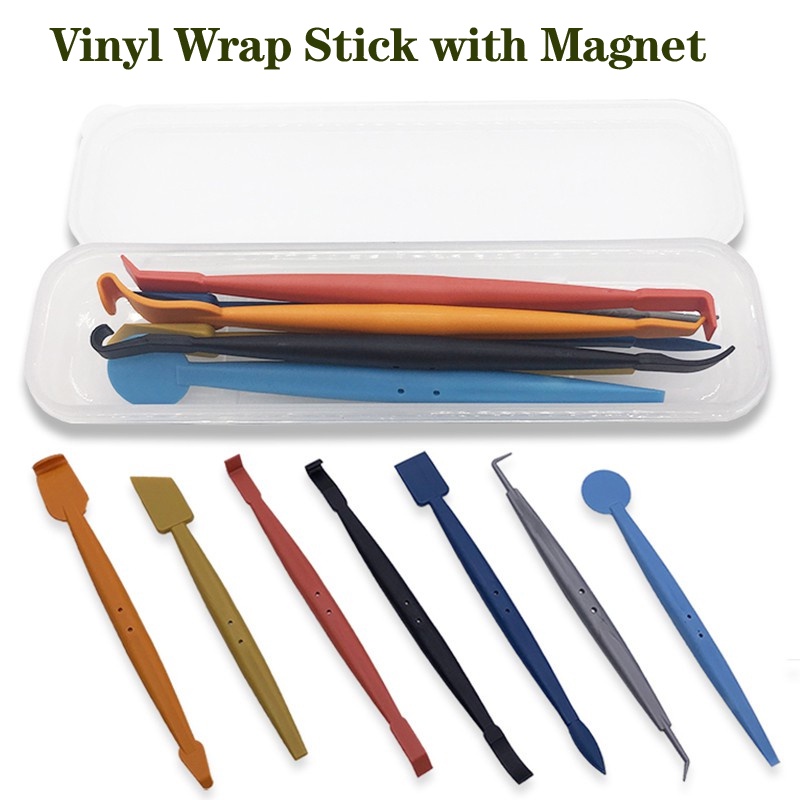 Vinyl Wrap Stick with Magnet 7 in 1 Magnetic Micro Wrap Stick Squeegee ...